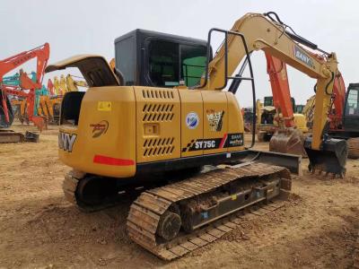 China Intercooling ISUZU Engine 7T SY75C Used Sany Excavator for sale