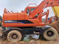 China Korea Grab 15T DH150W-7 Doosan Wheel Excavator for sale