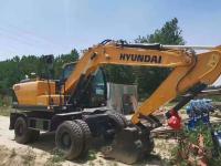 China Construction Equipment 15T R150WVS Hyundai Wheeled Excavator for sale