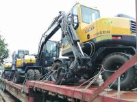 China Xinyuan XY75W Used Excavator Equipment , 7T Used Wheeled Excavator for sale