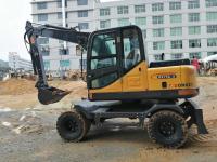 China Xinyuan XY75W Used Excavator Equipment , 7T Used Wheeled Excavator for sale