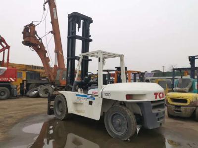 China 10T TCM FD100Z Second Hand Forklift Gantry Height 6m for sale