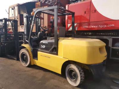 China Solid Tire 5T Komatsu FD50 Diesel Second Hand Forklift for sale