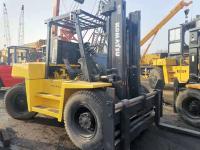 China 10T Komatsu FD100 Used Diesel Forklift Truck 10000kg Lifting for sale