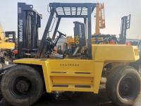 China 10T Komatsu FD100 Used Diesel Forklift Truck 10000kg Lifting for sale