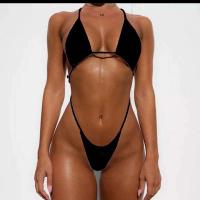 China Custom OEM Nylon Lycra Women Bikini Swimsuits S-3XL 90% Cotton 10% Spandex Athletic Swimwear for sale