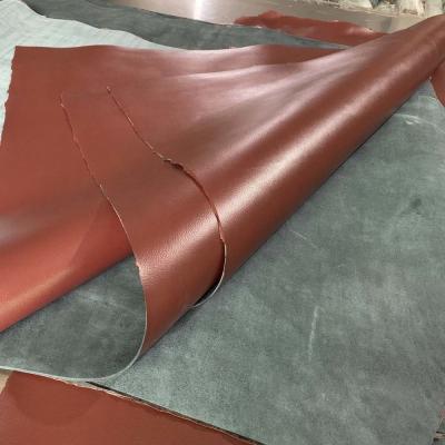 China Bovine Split Finished Artificial Leather Fabric 1.0mm 54 inch for Shoes Bags Belts Garments for sale