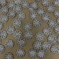 China Nickel Free Flower Belt Buckle 35mm Metal Alloy with Plastic Resin for Bags Garments for sale