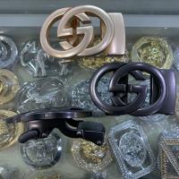 China Light Golden Anti Brass Metal Clip Belt Buckle 25mm 35mm 40mm Width for Men Women for sale