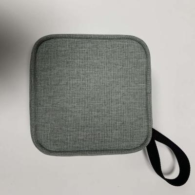 China Nylon Lining Artificial Leather Travel Bathroom Bag 13x13x5cm for Toiletries for sale