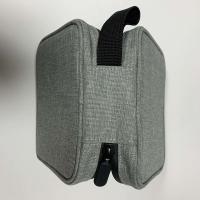 China Nylon Lining Artificial Leather Travel Bathroom Bag 13x13x5cm for Toiletries for sale