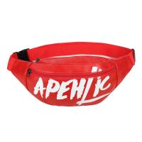 China PU PVC Running Sports Bag 28x15x15cm 0.2kg Anti Theft Waist Pack for Travel for sale