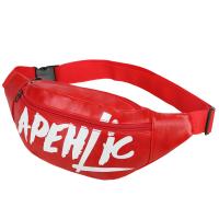 China PU PVC Running Sports Bag 28x15x15cm 0.2kg Anti Theft Waist Pack for Travel for sale