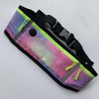 China Florescence Sports Waist Bag PU/PVC 3 Zipper Pocket Running Belt for Travel for sale