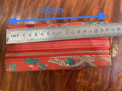 China TGKELL Fabric Canvas Pencil Pen Case 18x8x8cm 0.1kg PU Leather Coin Bag for School Office for sale