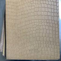 China Fruit Woven Leather Material Length 1.13M Width 1.43M Collection Bovine Split Finished for sale