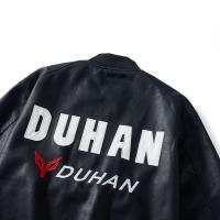 China Black Daily Smooth faux leather jacket wholesale Round Neck Long Sleeve Custom (YY-26350) for sale