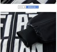 China Black Daily Smooth faux leather jacket wholesale Round Neck Long Sleeve Custom (YY-26350) for sale