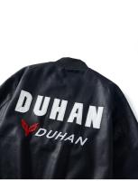 China Black Daily Smooth faux leather jacket wholesale Round Neck Long Sleeve Custom (YY-26350) for sale