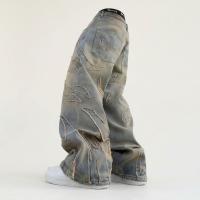 China Daily Casual Raw Edge wholesale skinny jeans mens Mid Waist Autumn 2026 Custom (KU2518) for sale