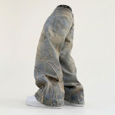 China Daily Casual Raw Edge wholesale skinny jeans mens Mid Waist Autumn 2026 Custom (KU2518) for sale