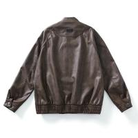 China Daily Ribbed Hem faux leather jacket wholesale Long Sleeve Autumn 2026 Custom (YY-J034) for sale