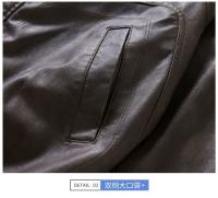 China Daily Ribbed Hem faux leather jacket wholesale Long Sleeve Autumn 2026 Custom (YY-J034) for sale