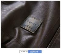 China Daily Ribbed Hem faux leather jacket wholesale Long Sleeve Autumn 2026 Custom (YY-J034) for sale