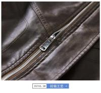 China Daily Ribbed Hem faux leather jacket wholesale Long Sleeve Autumn 2026 Custom (YY-J034) for sale