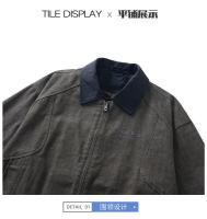 China Windproof Ribbed Hem Cotton 100% mens casual leather jackets Ribbed Cuff Long Sleeve Custom (YY-6066) for sale