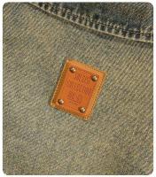 China Daily Beading Fabric Hem mens denim jacket wholesale Stone Wash Long Sleeve Custom (JK764) for sale