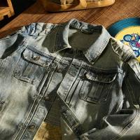 China Daily Fabric Hem Stone Wash mens denim jacket wholesale Long Sleeve Autumn 2026 Custom (JK764) for sale