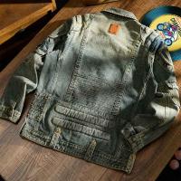 China Daily Fabric Hem Stone Wash mens denim jacket wholesale Long Sleeve Autumn 2026 Custom (JK764) for sale