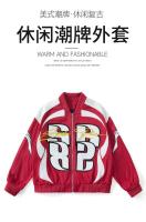 China Printed Black Red Windproof biker jacket wholesale Round Neck Fabric Hem Custom (YY-26617) for sale