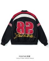 China Printed Black Red Windproof biker jacket wholesale Round Neck Fabric Hem Custom (YY-26617) for sale