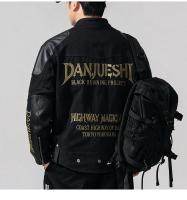 China Panel Black Red Windproof biker jacket wholesale Round Neck Fabric Hem Custom (YY-26616) for sale