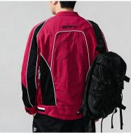 China Black Red Windproof Round Neck biker jacket wholesale Cotton 100% Long Sleeve Custom (YY-9702) for sale