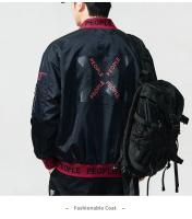 China Ribbed Printed Windproof mens casual leather jackets Long Sleeve Autumn 2026 Custom (YY-1696) for sale