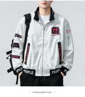 China Ribbed Printed Windproof mens casual leather jackets Long Sleeve Autumn 2026 Custom (YY-1696) for sale