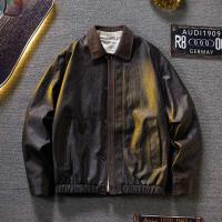 China Daily Windproof Fabric Hem faux leather jacket wholesale Black Brown Long Sleeve Custom (YY-3298) for sale