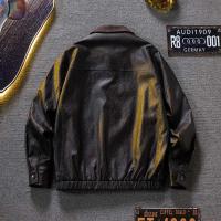 China Daily Windproof Fabric Hem faux leather jacket wholesale Black Brown Long Sleeve Custom (YY-3298) for sale