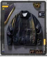 China Daily Windproof Fabric Hem faux leather jacket wholesale Black Brown Long Sleeve Custom (YY-3298) for sale