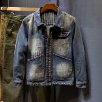 China Blue Daily Washed mens denim jacket wholesale No Lining Long Sleeve Custom (JK529) for sale