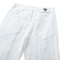 China White Mid Waist Youth Trend wholesale skinny jeans mens Regular Fit Daily Casual Custom (P396) for sale