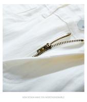 China White Mid Waist Youth Trend wholesale skinny jeans mens Regular Fit Daily Casual Custom (P396) for sale