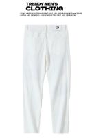 China White Mid Waist Youth Trend wholesale skinny jeans mens Regular Fit Daily Casual Custom (P396) for sale