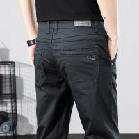 China Daily Mid Waist Breathable mens pants wholesale Black Khaki Slight Stretch Custom (P325) for sale