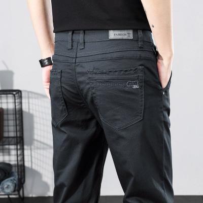 China Daily Mid Waist Breathable mens pants wholesale Black Khaki Slight Stretch Custom (P325) for sale