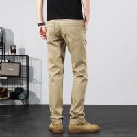 China Daily Mid Waist Breathable mens pants wholesale Black Khaki Slight Stretch Custom (P325) for sale