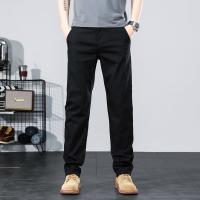 China Daily Mid Waist Breathable mens pants wholesale Black Khaki Slight Stretch Custom (P325) for sale